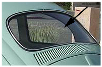 Volkswagen Beetle Window Glass: Rear Window (Sedan & Convertible)