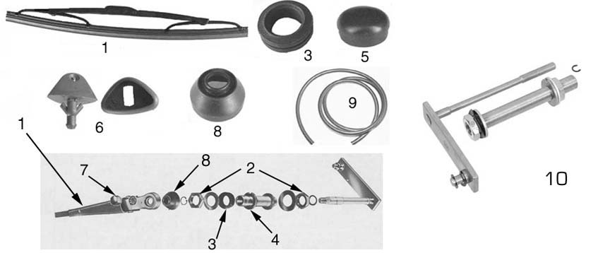 Volkswagen Bus and Vanagon Windshield Washer Parts